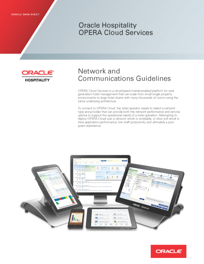 Oracle Hospitality OPERA Cloud Services Data Sheet – Bryce Cannon Witcher